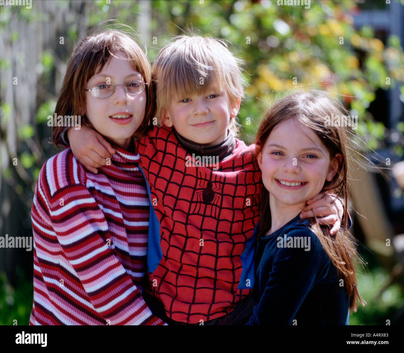 ten year old girl five year old boy and eight year old girl brother and ...