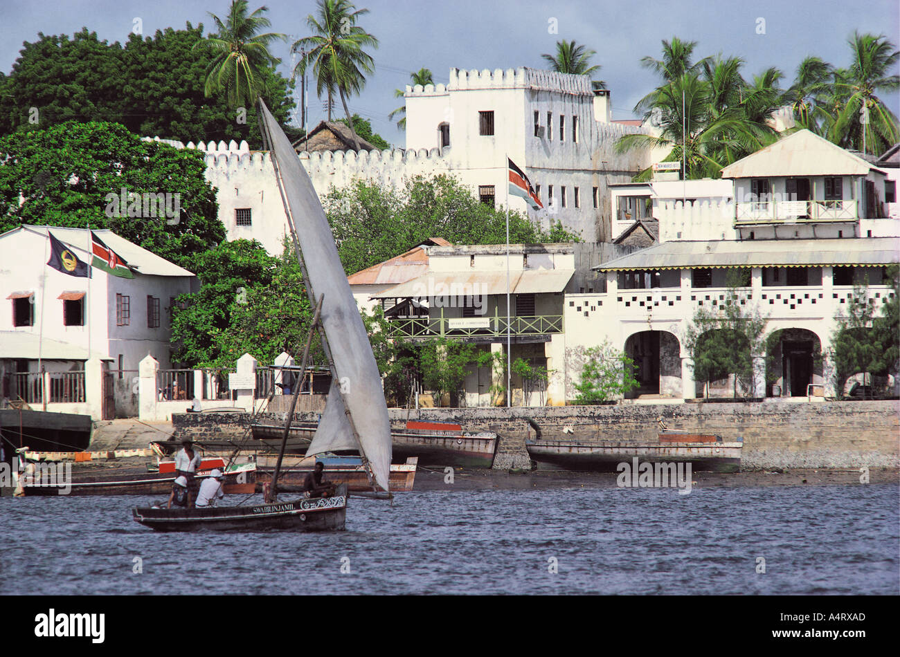 Lamu waterfront Lamu Island Kenya coast East Africa Stock Photo - Alamy