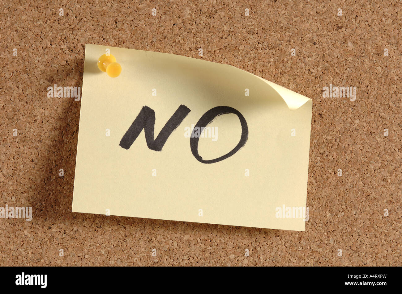 word no on message board Stock Photo - Alamy