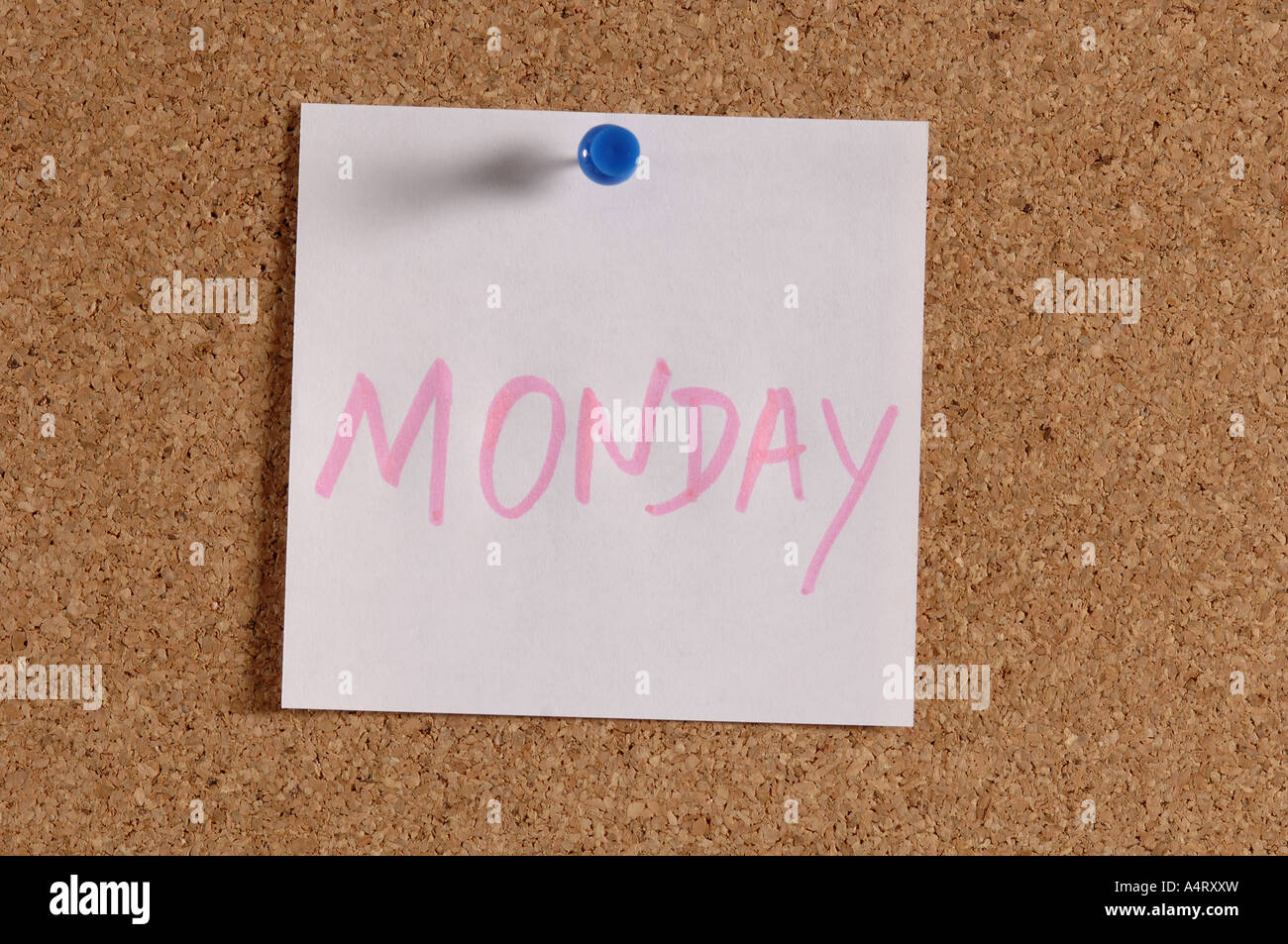 weekdays, post it monday Stock Photo - Alamy