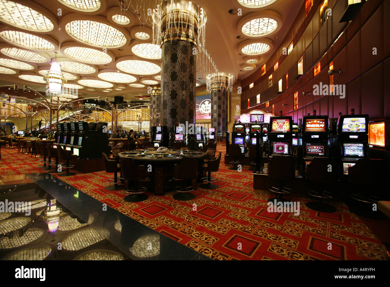Grand Lisboa casino, Macau, slot machines Stock Photo - Alamy