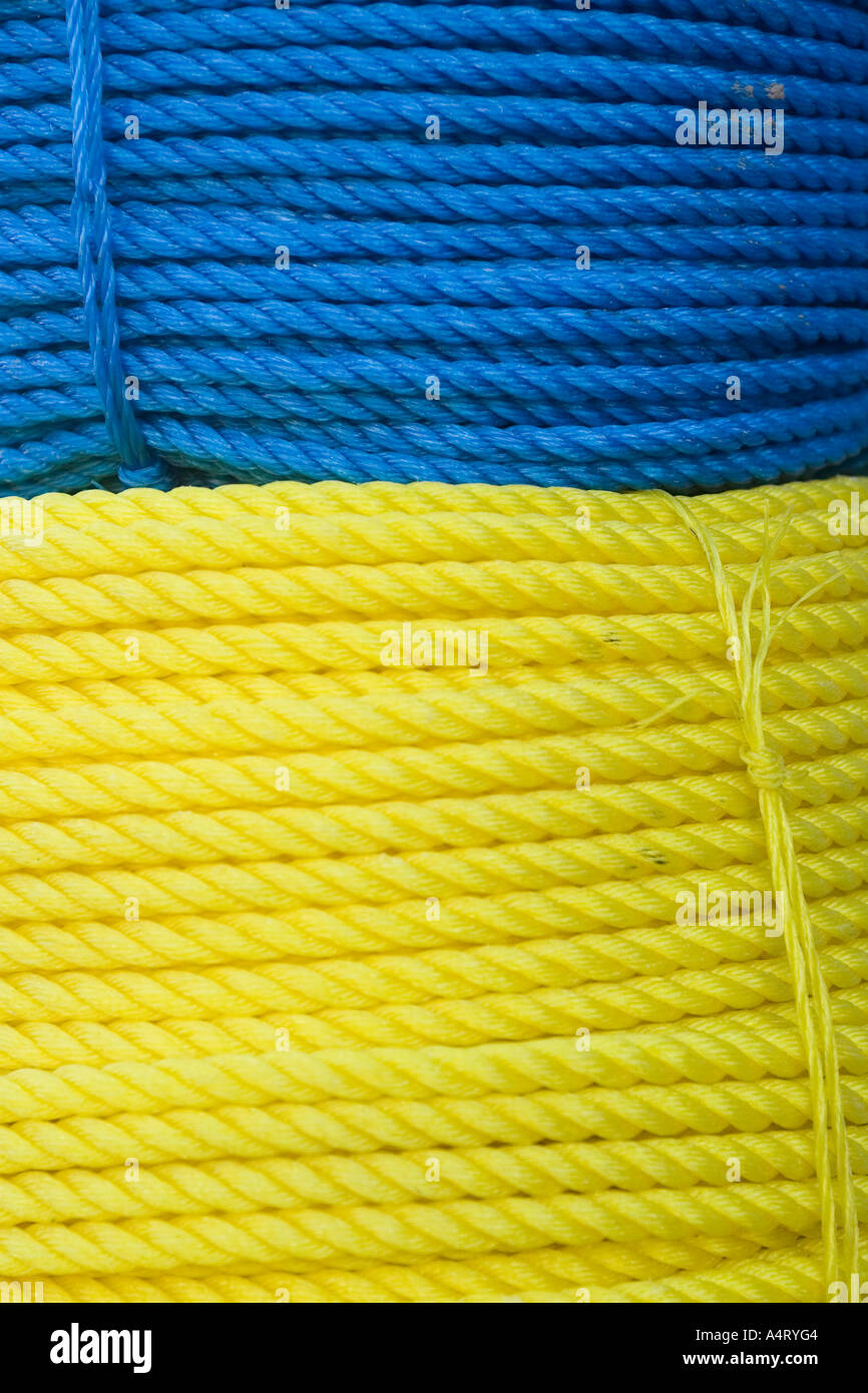 Close up of a stack of ropes Stock Photo - Alamy