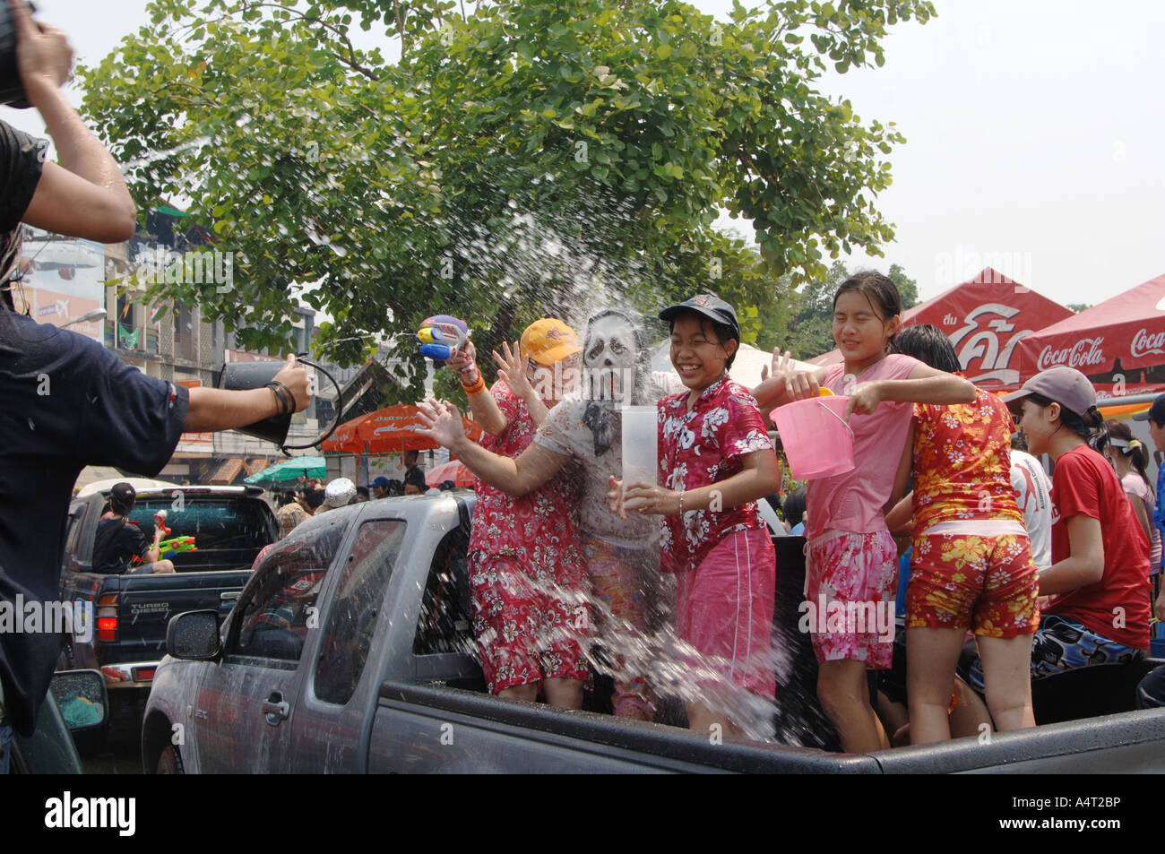 songkran, thai new year water festival Stock Photo - Alamy