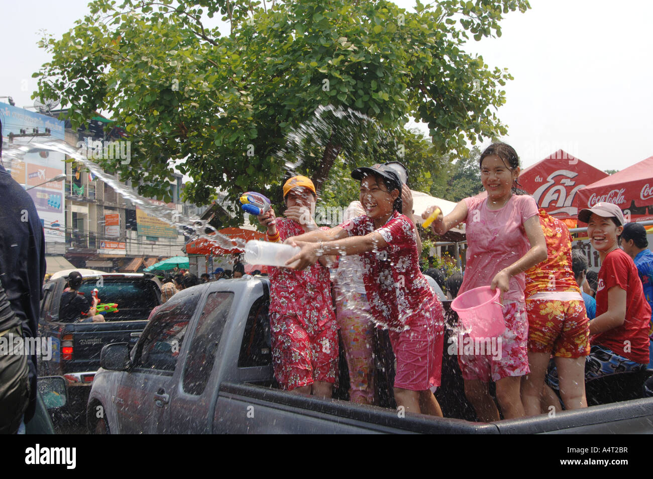 songkran, thai new year water festival Stock Photo - Alamy