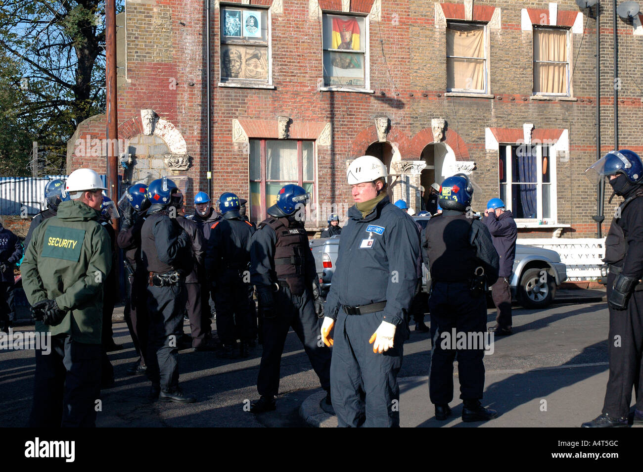 Riot police & Bailiffs evict 21 houses of squatters in St. Agnes Place ...