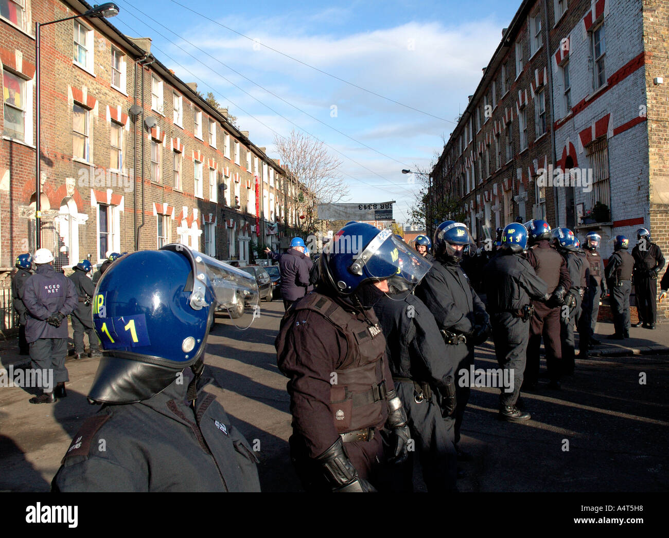 Riot police & Bailiffs evict 21 houses of squatters in St. Agnes Place ...