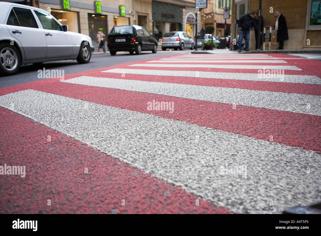 Zebra crossing on a road Stock Photo - Alamy