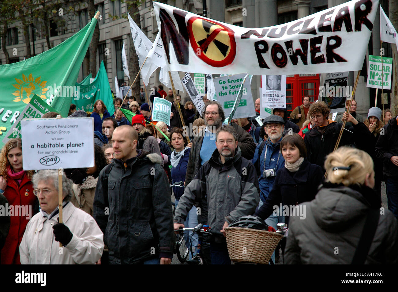 Climate Change Environmental protest through central London Stock Photo ...