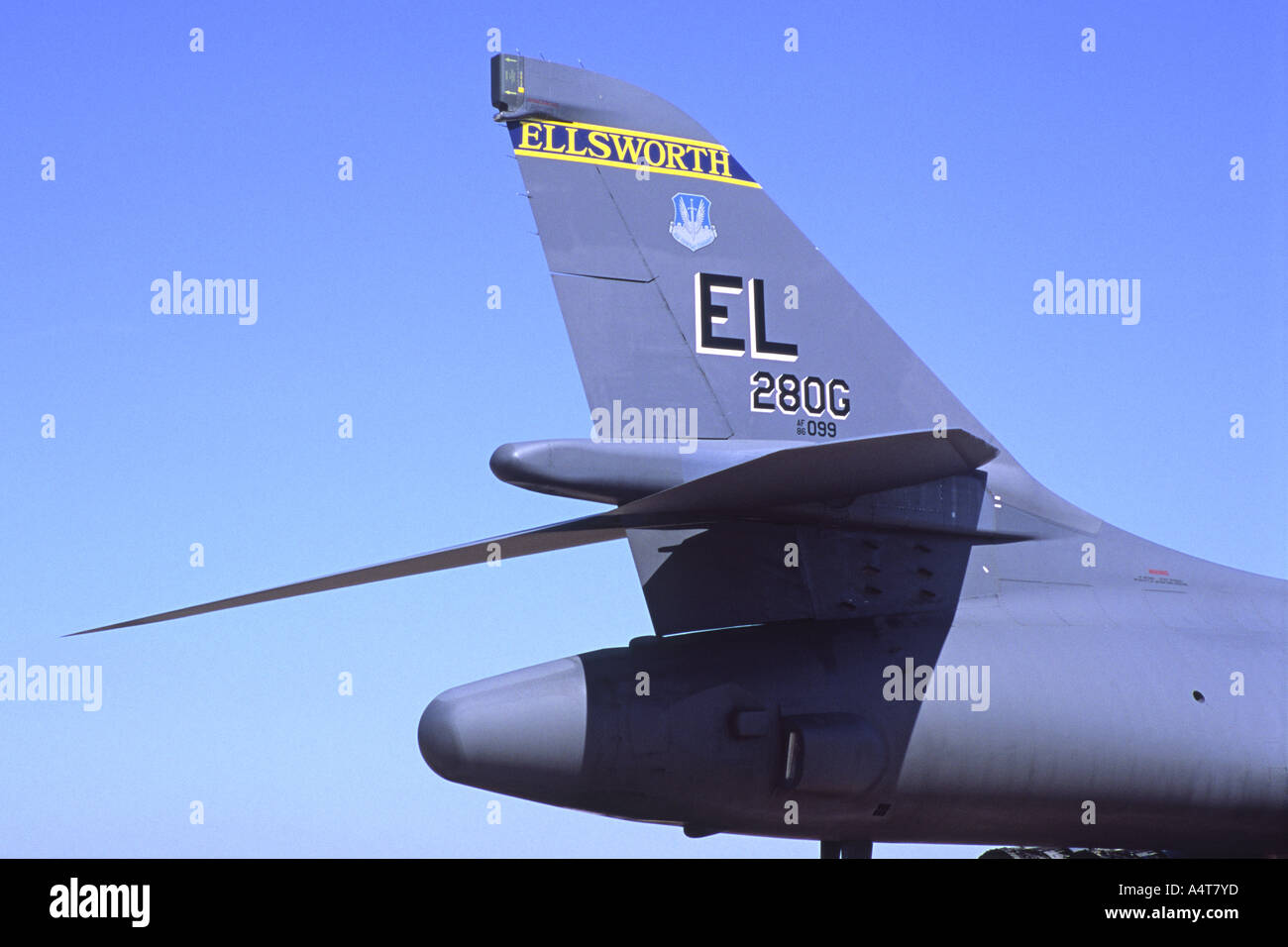 Boeing B-1B Lancer Tailplane Stock Photo - Alamy