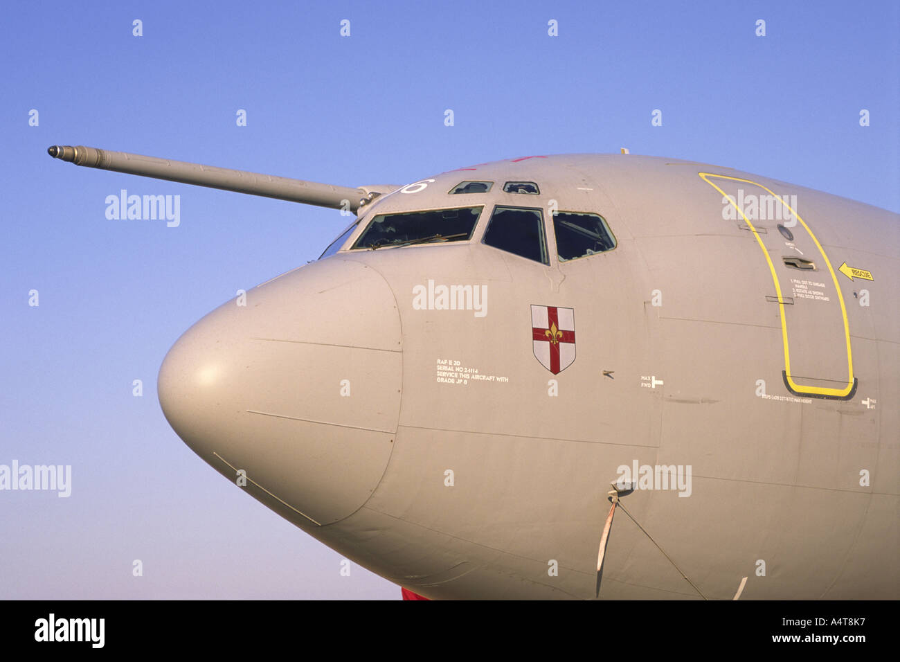 Boeing Sentry AEW1 aircraft in RAF colours showing air-to-air refueling ...