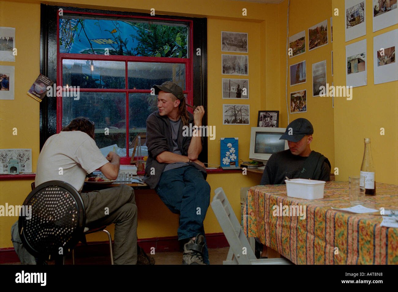 Cafe at St Agnes Place Squat in Kennington South London Stock Photo - Alamy