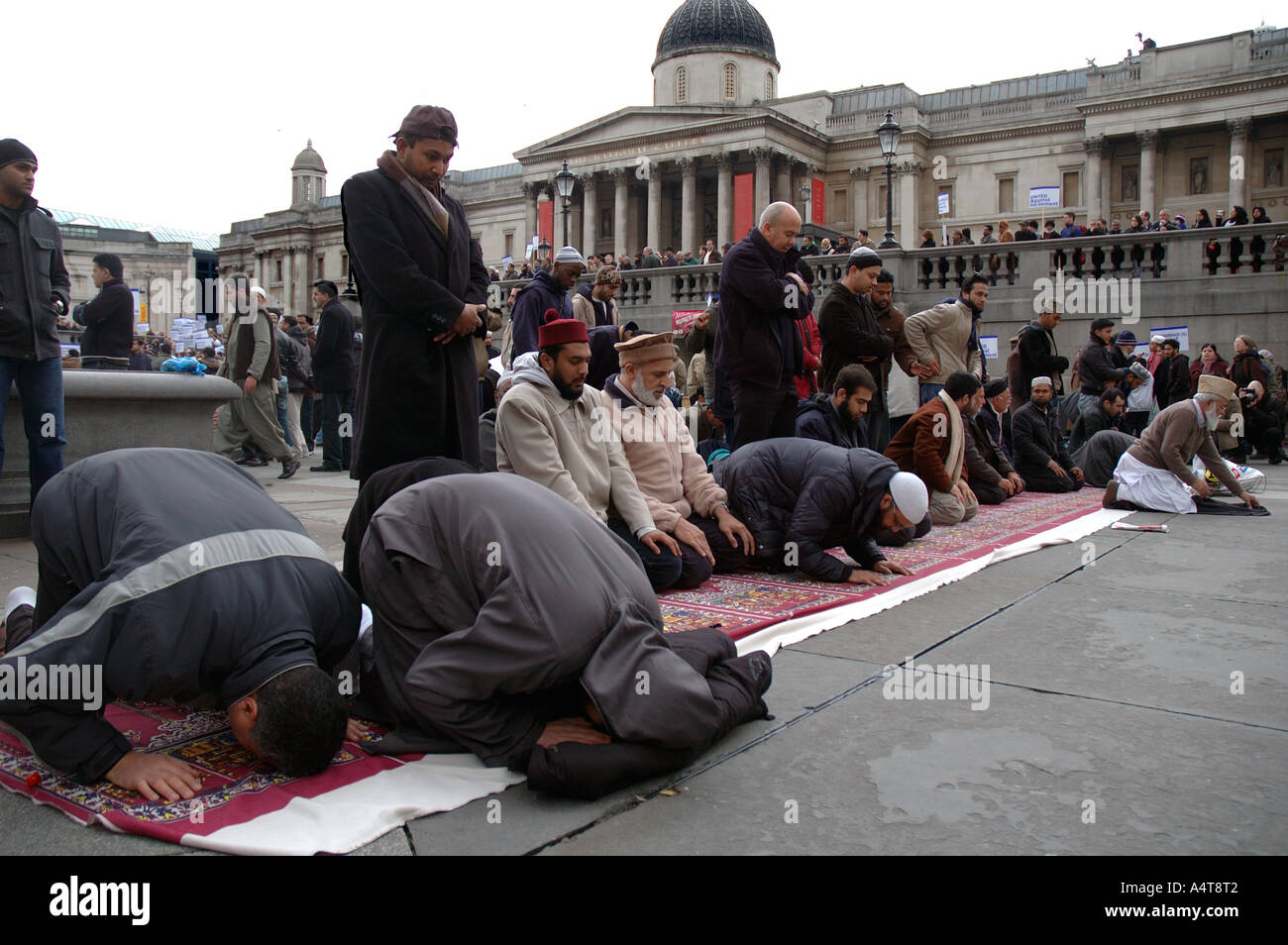Muslim in london praying in public hi-res stock photography and images ...