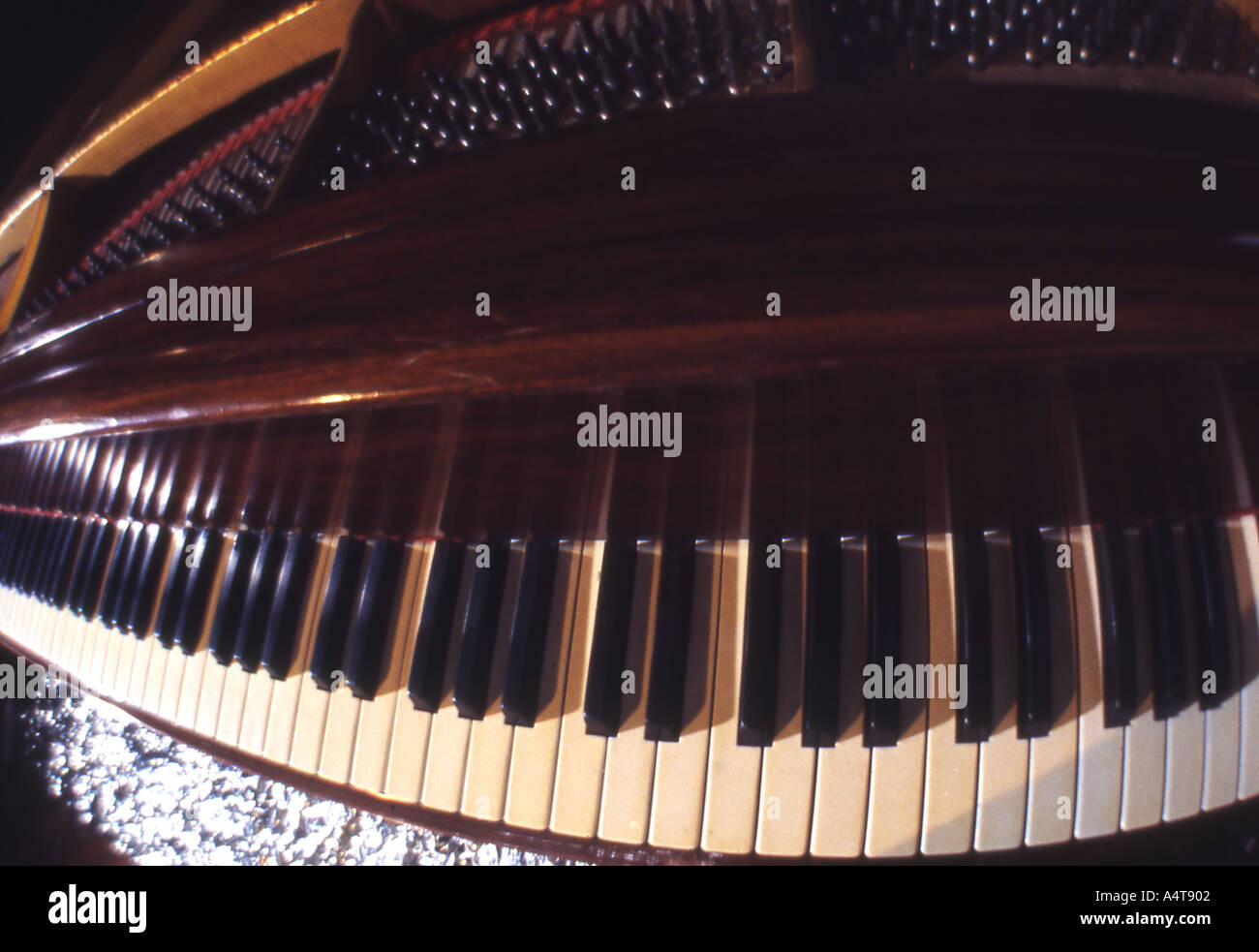 Distorted View Of Piano Keys Stock Photo - Alamy