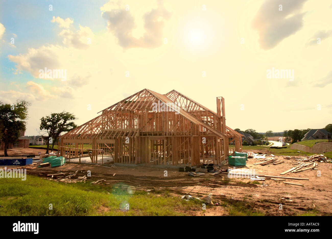 Stick and Brick House Stock Photo - Alamy