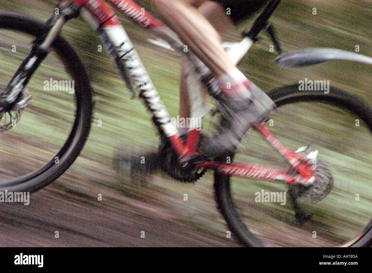 cycling past in a blur Stock Photo - Alamy