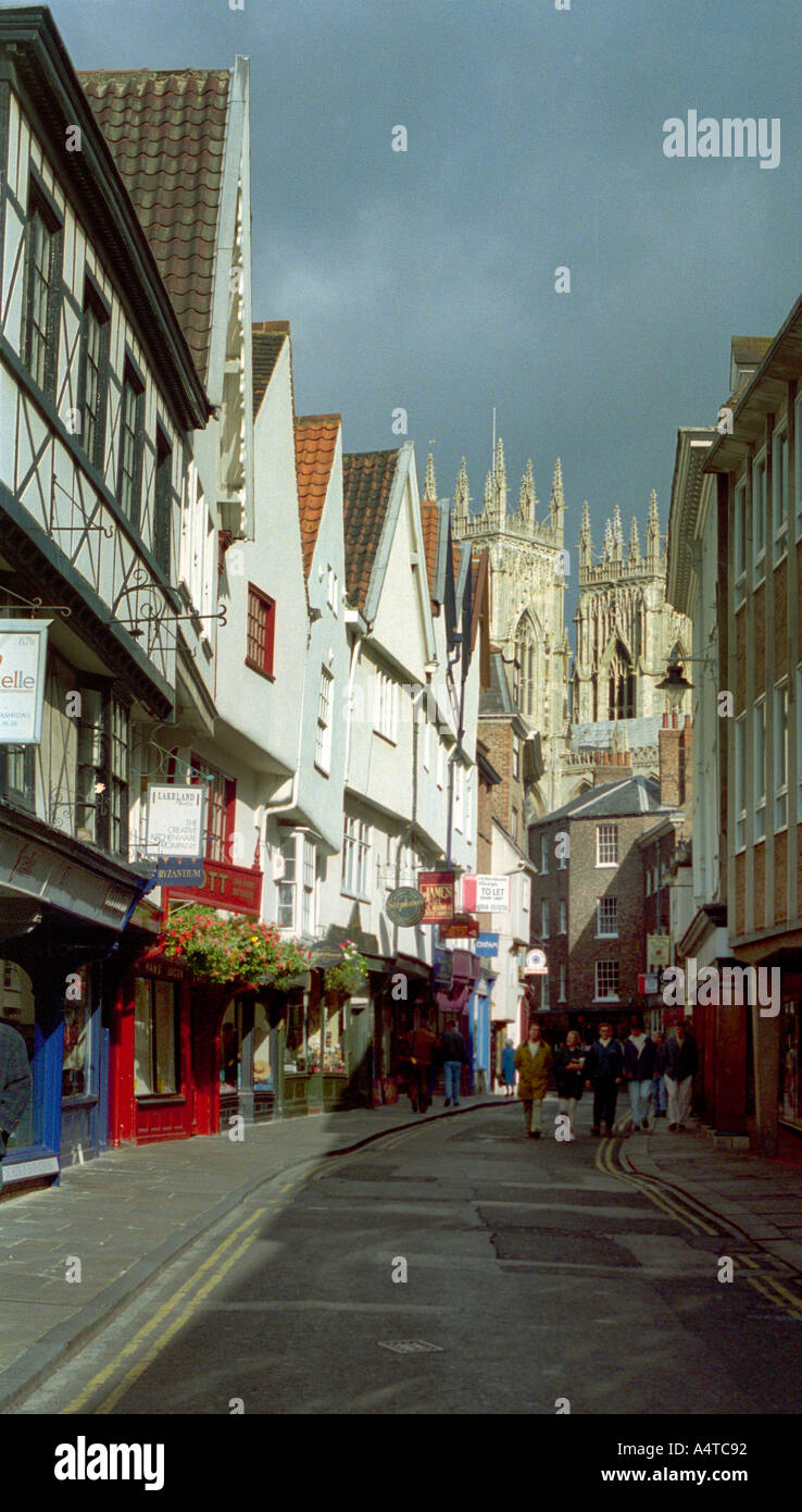 Low Petergate and York Minster York North Yorkshire Stock Photo - Alamy