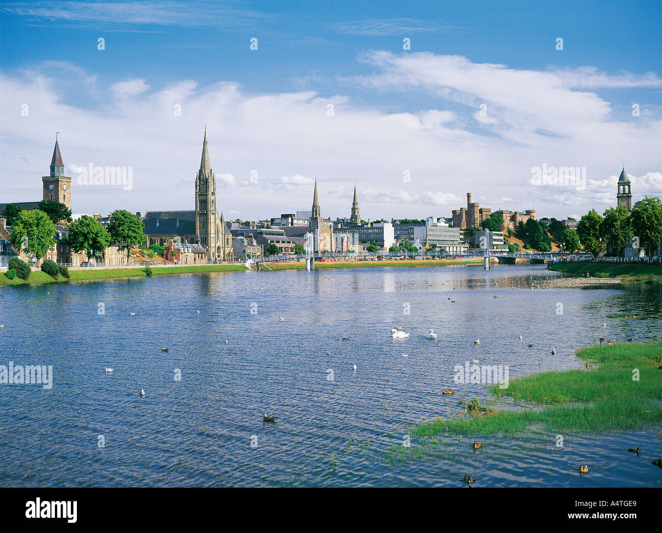 Looking toward Inverness city centre, Highland Region, Scotland ...