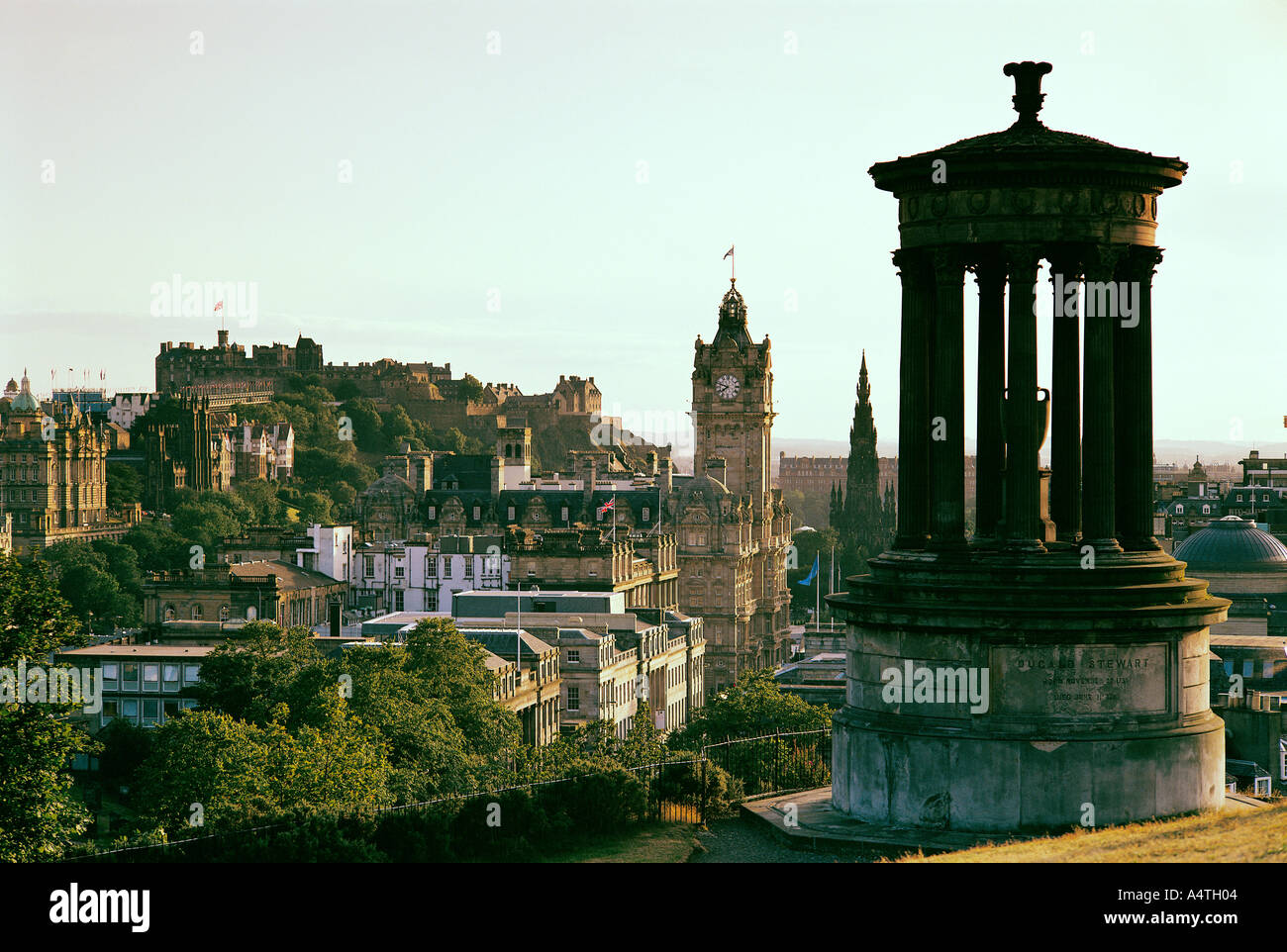 Edinburgh Castle and the Old Town part of the city centre seen from ...