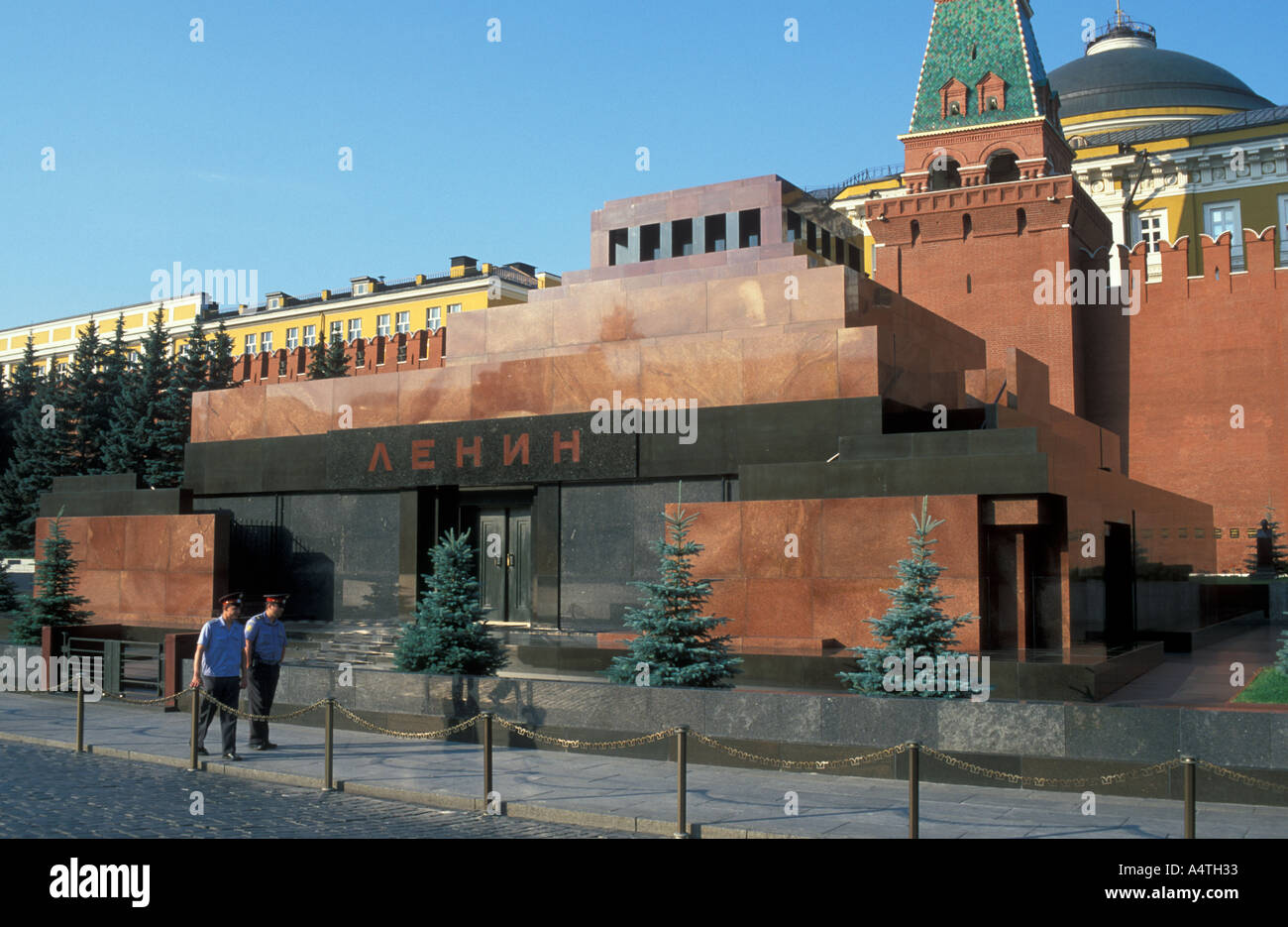 Lenin Tomb and the Kremlin on Red Square in Moscow Russia Stock Photo ...