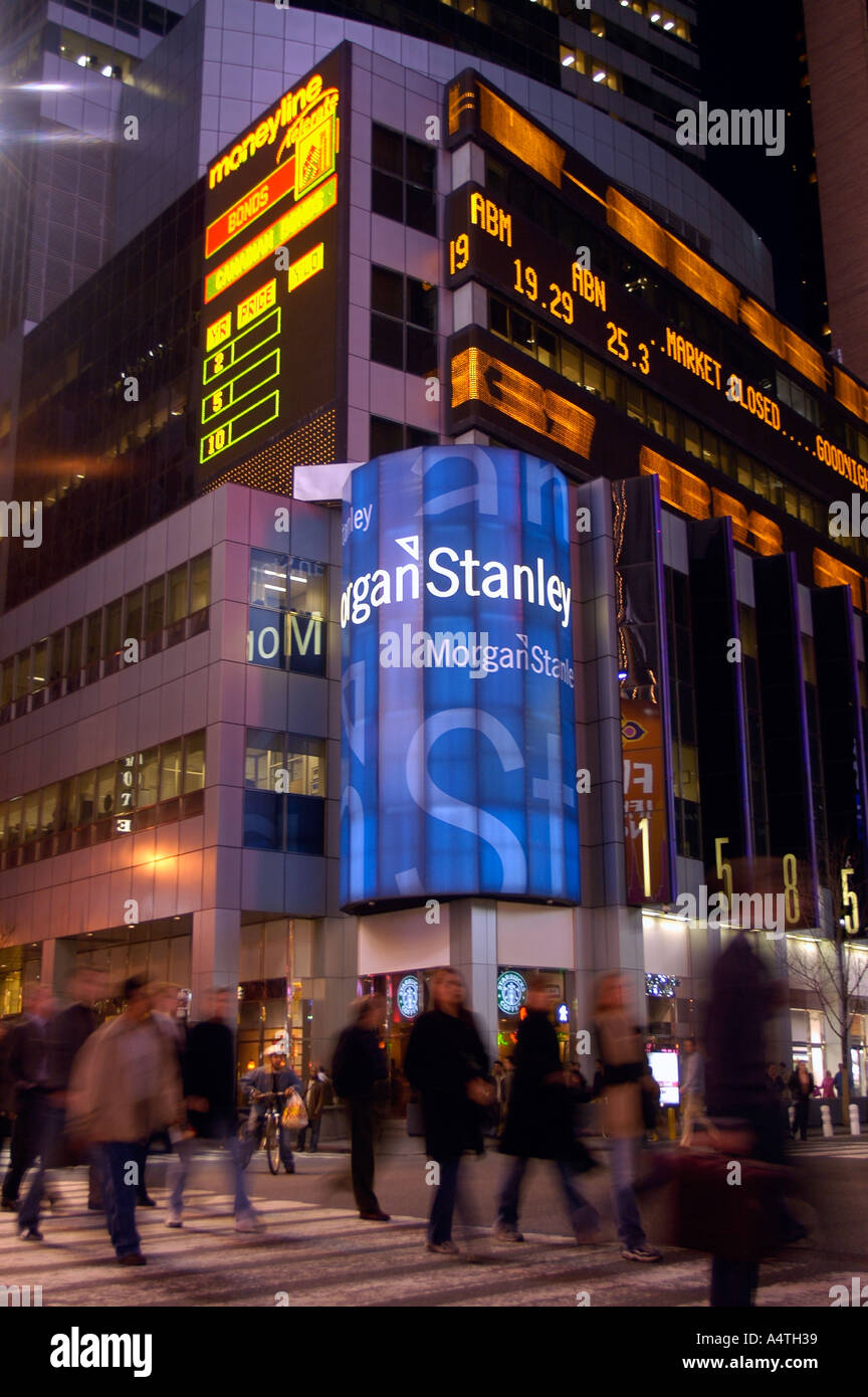 The Morgan Stanley Building in Times Square Stock Photo - Alamy