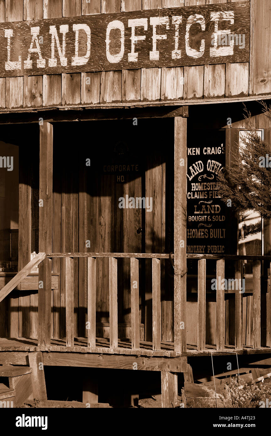 Land Office Sepia Stock Photo - Alamy