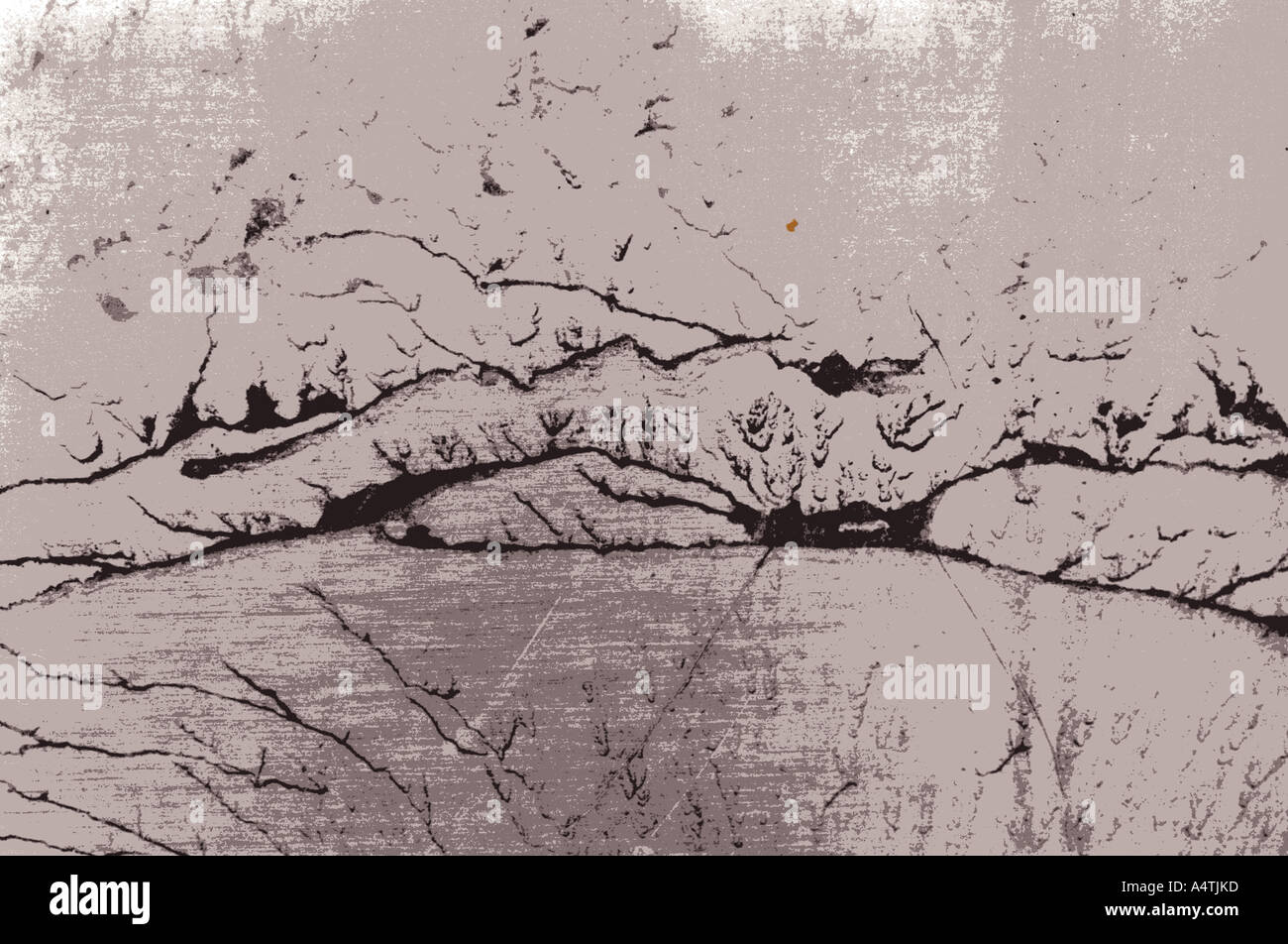 silt on a steel container creating unusual patterns and textures in ...