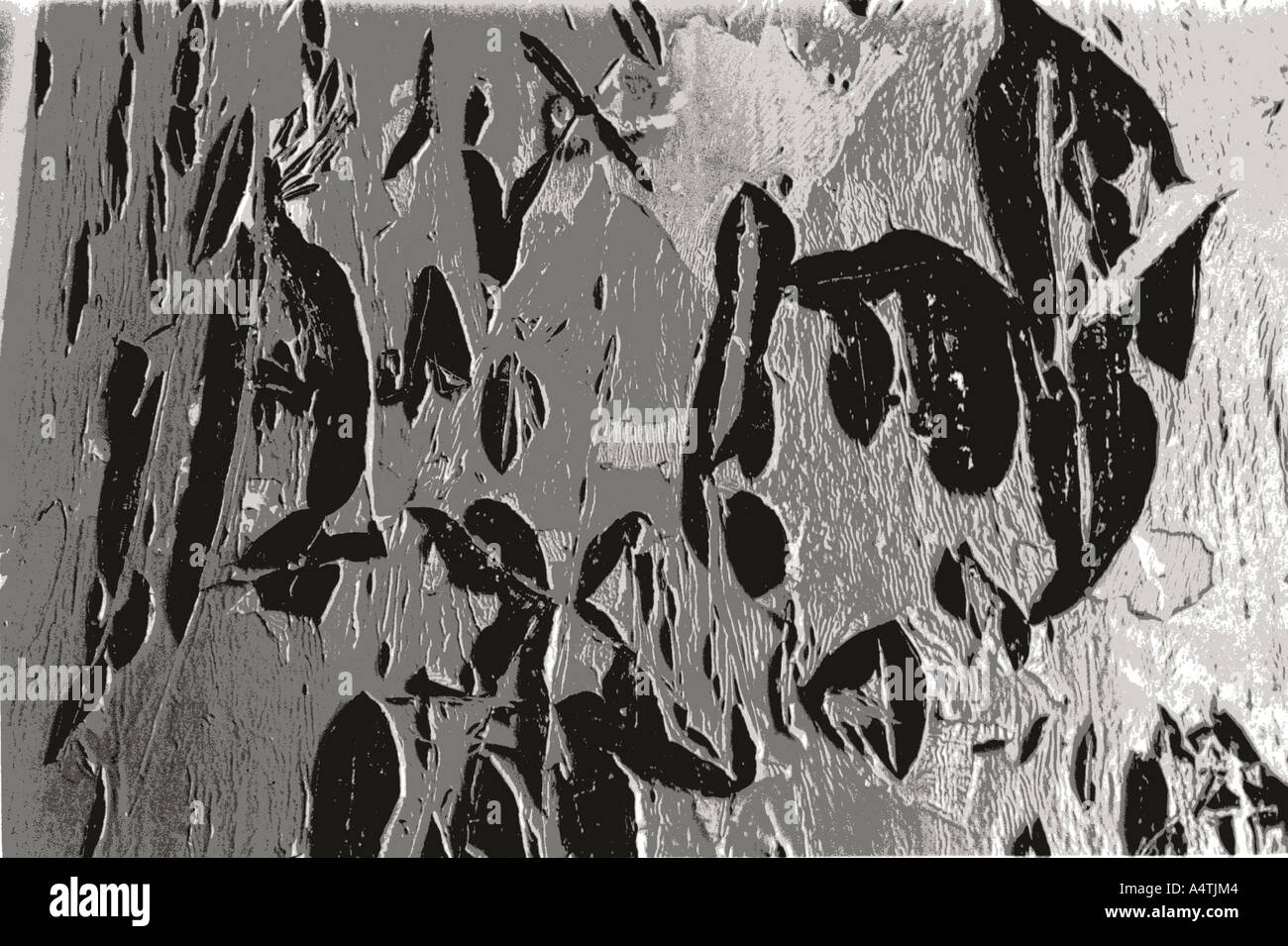 peeling paint on steel guirder revealing strange patterns and textures ...