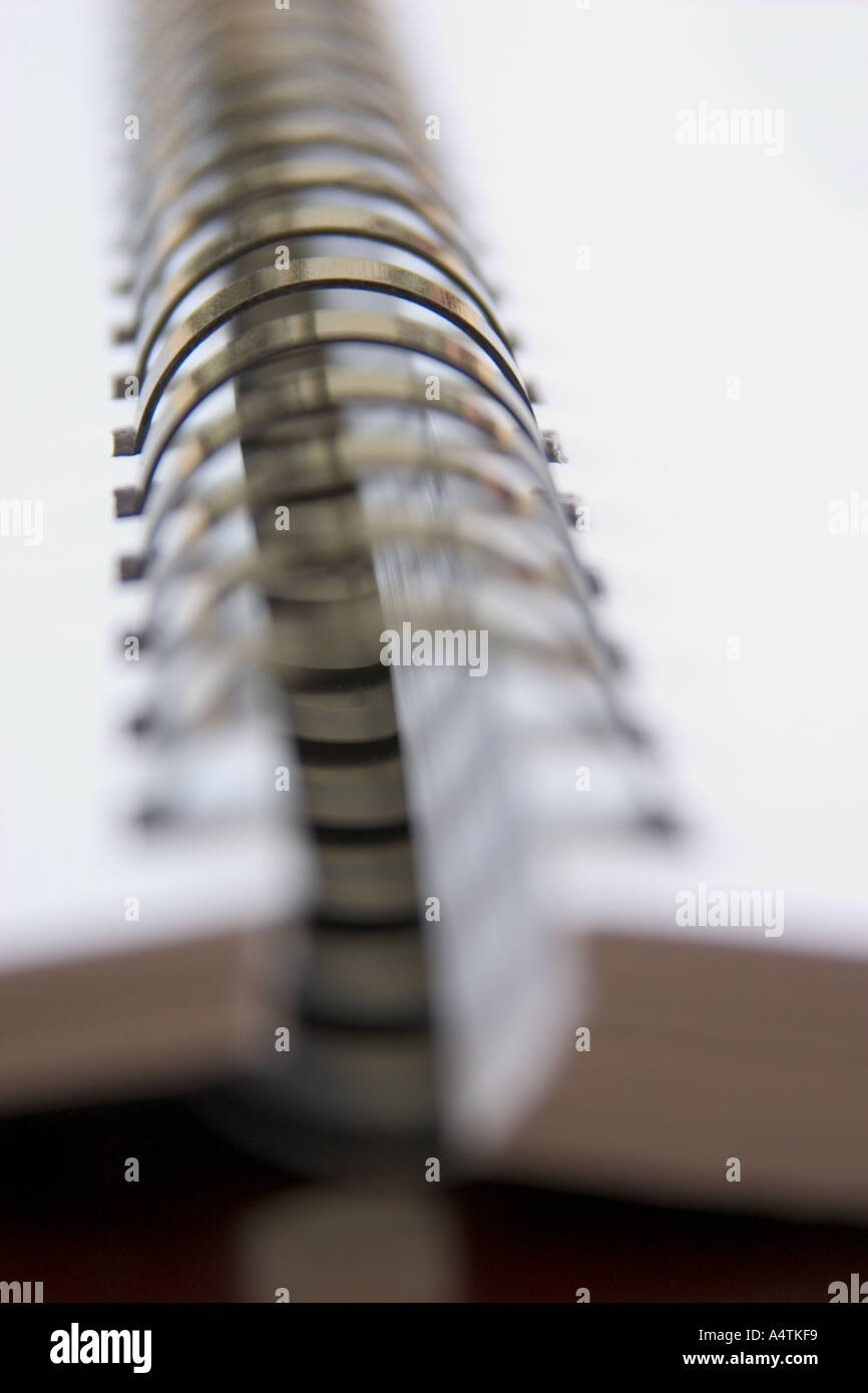 close up of comb binding book Stock Photo - Alamy