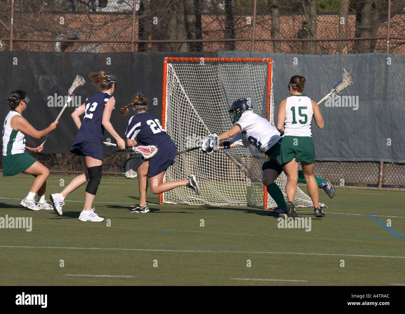 Women lacrosse players faceoff hi-res stock photography and images - Alamy