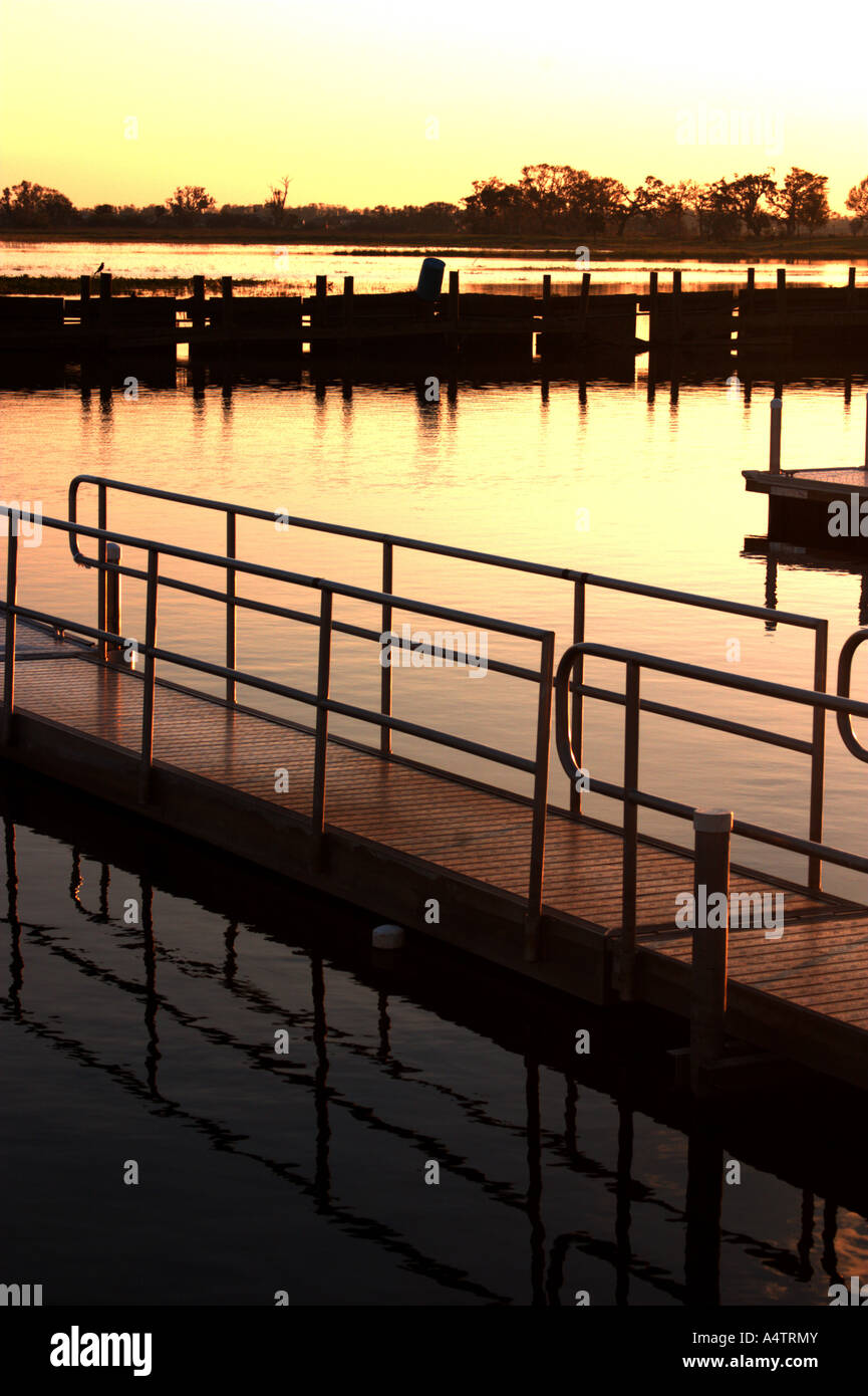 Florida lake at sunset Stock Photo - Alamy