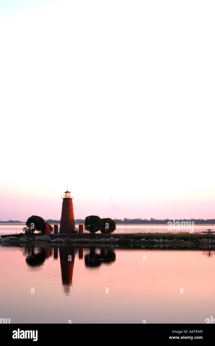 Florida lake at sunset Stock Photo - Alamy