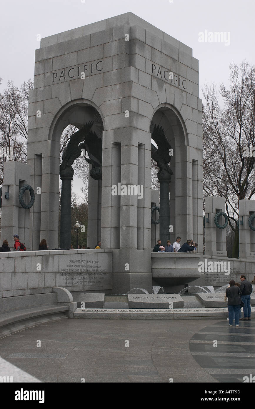 Pacific Pillar World War II Memorial Washington DC USA Stock Photo - Alamy