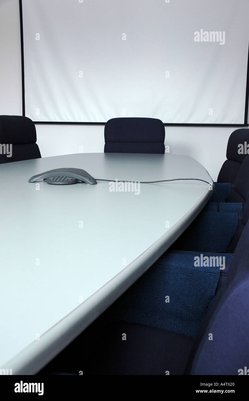 Empty conference room with telephone business hi-res stock photography ...