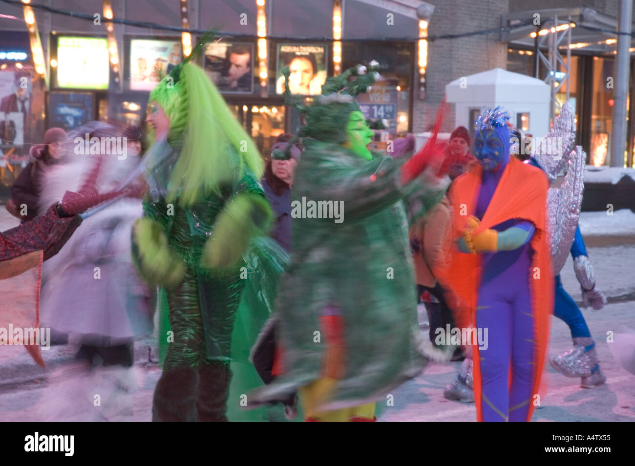 Clown on the montreal street during Montreal High Lights Festival 2005 ...