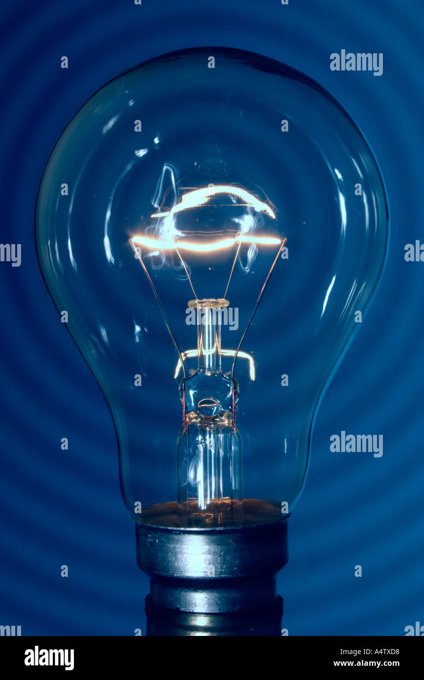 Light bulb and blue waves Stock Photo - Alamy