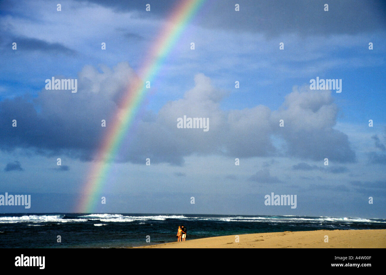 Deserted sandy beach rainbow ocean hi-res stock photography and images ...