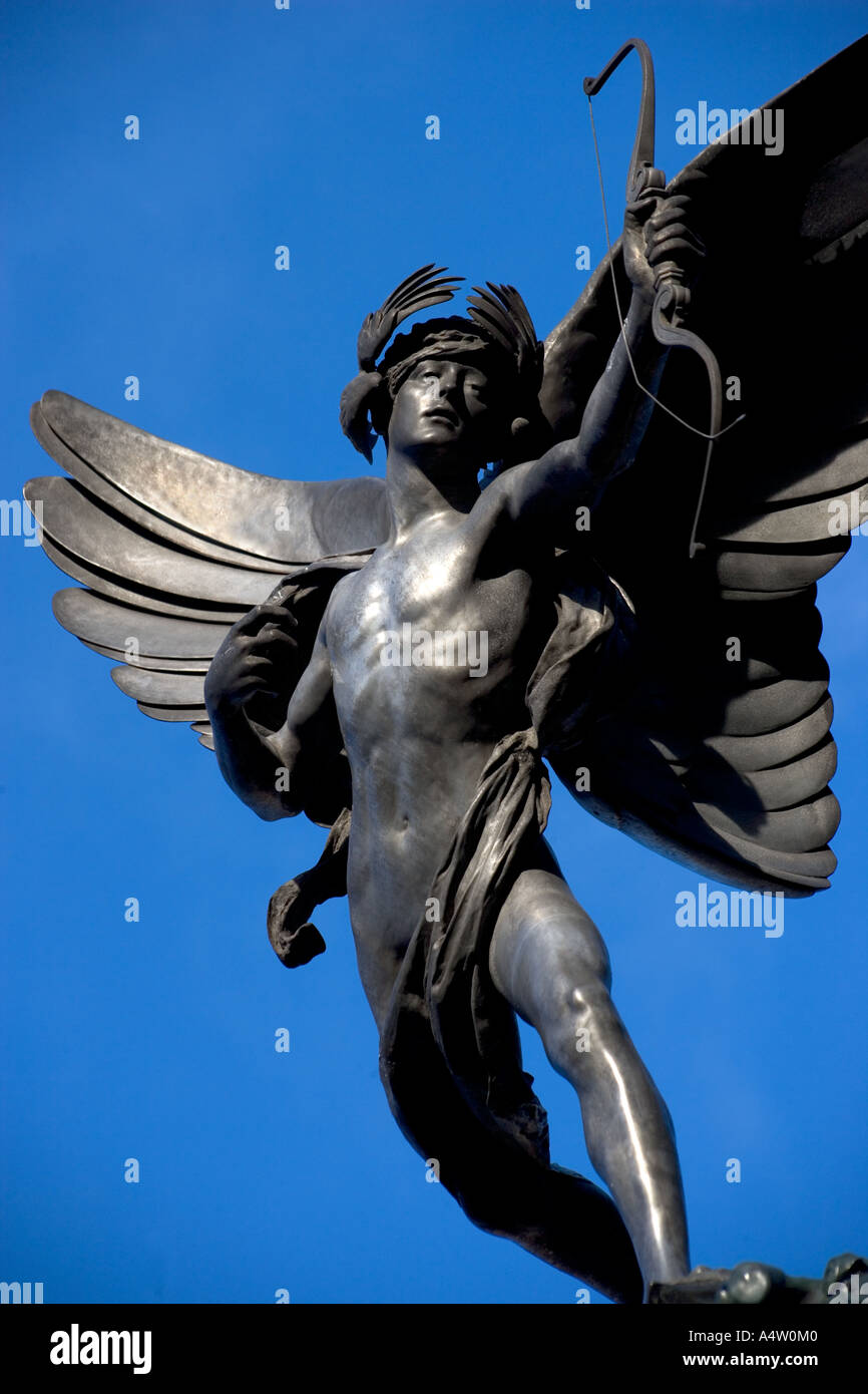 Statue of Eros Piccadilly Circus London England Stock Photo - Alamy
