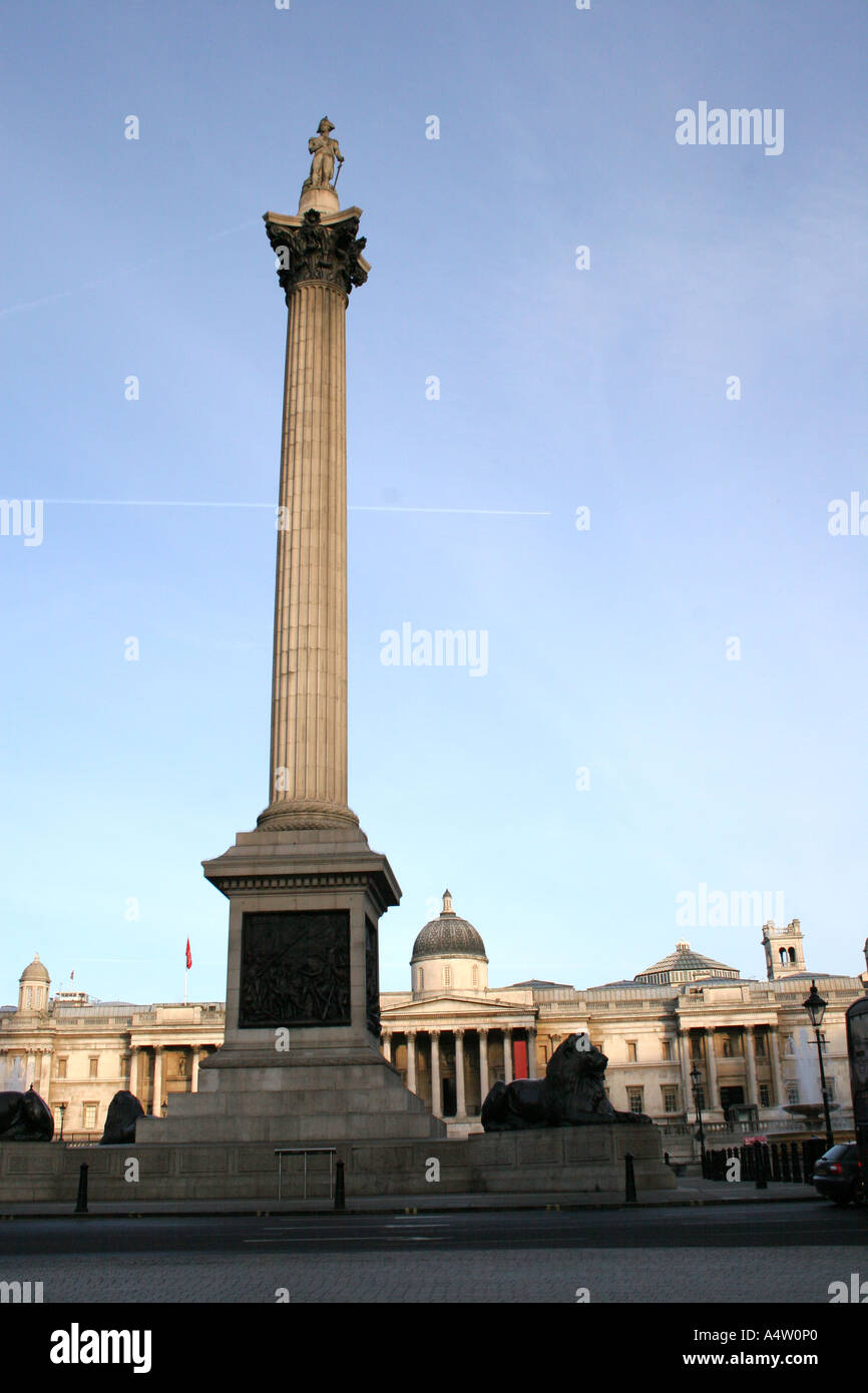 The new look Nelson Column Trafalgar Square London Stock Photo - Alamy