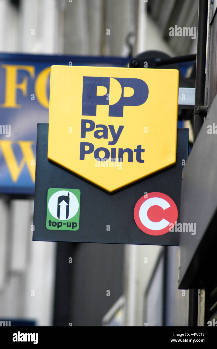 Pay Point sign, UK Stock Photo - Alamy