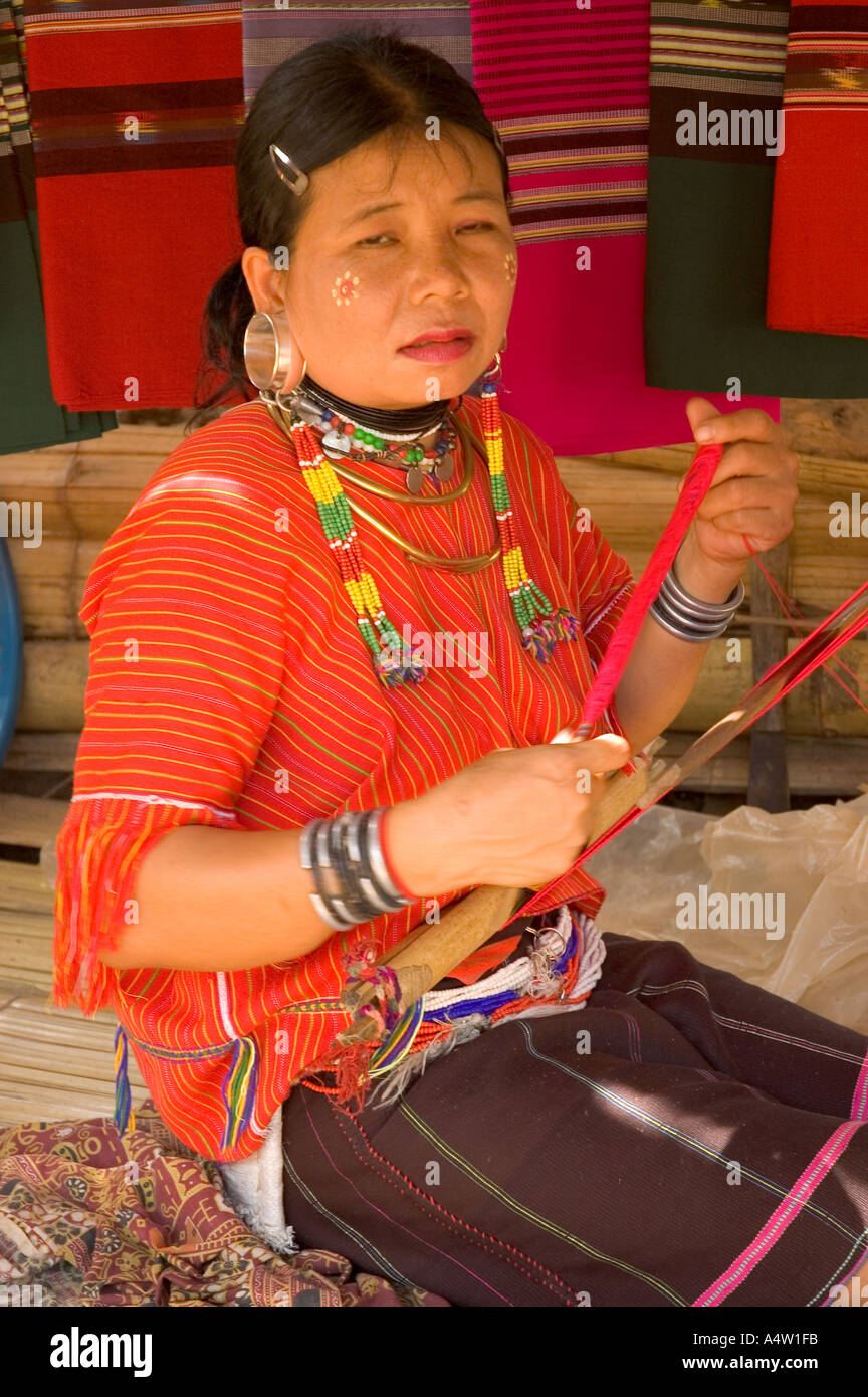 Long Ear Hill Tribe Woman Mae Hong Son Thailand Stock Photo - Alamy