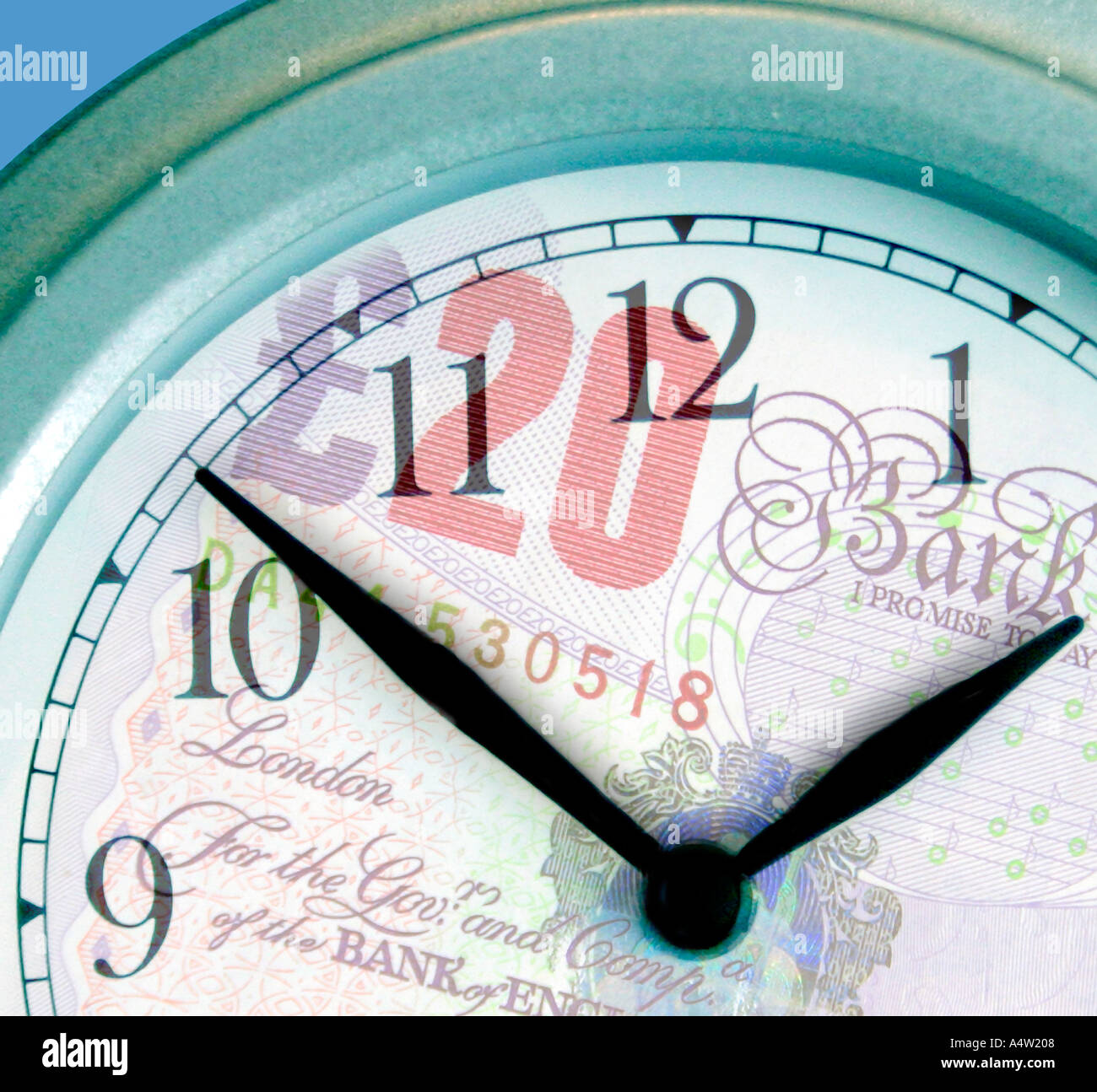 Money clock pounds hi-res stock photography and images - Alamy