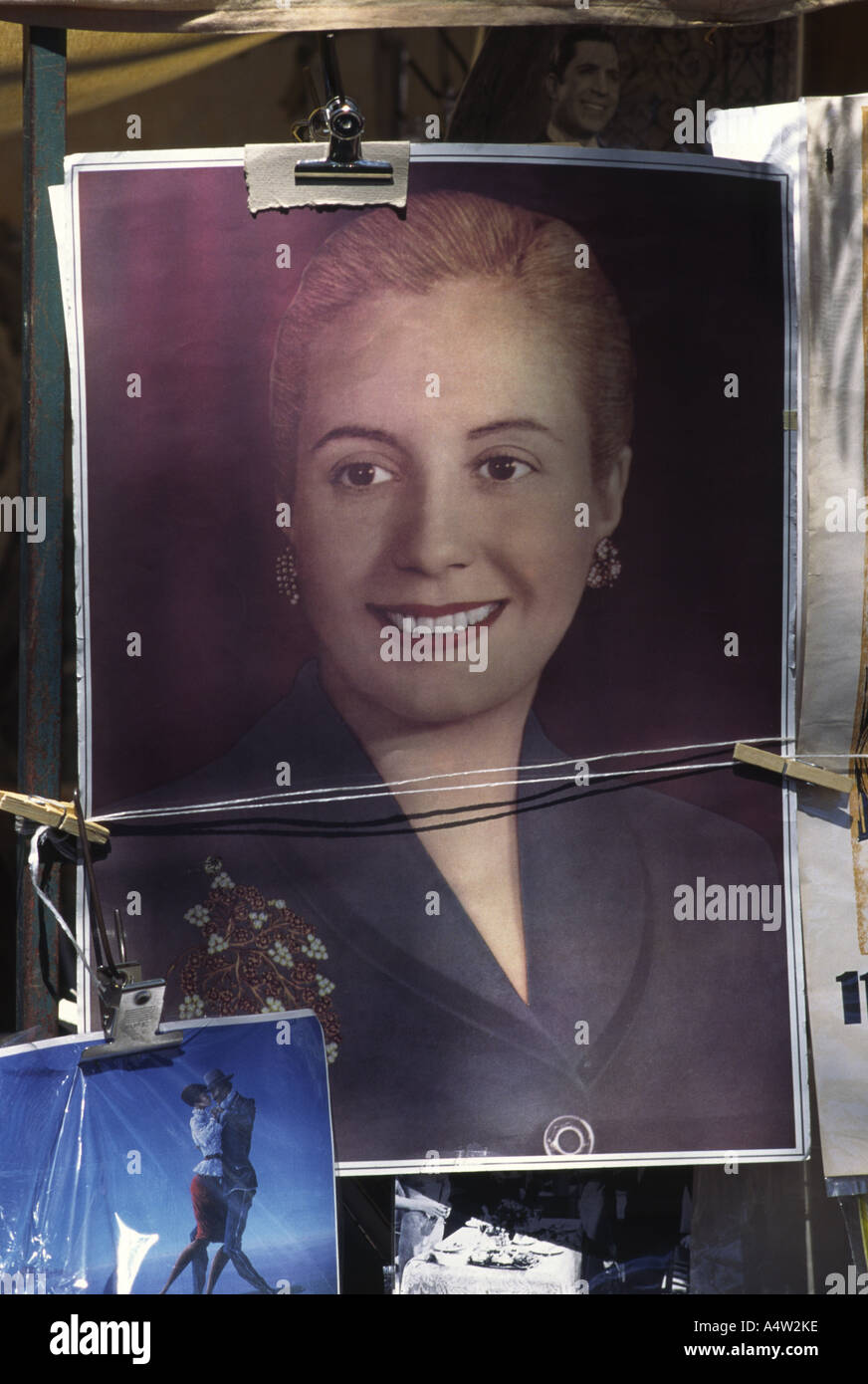 Eva Peron Poster San Telmo Market Buenos Aires Argentina Stock Photo ...