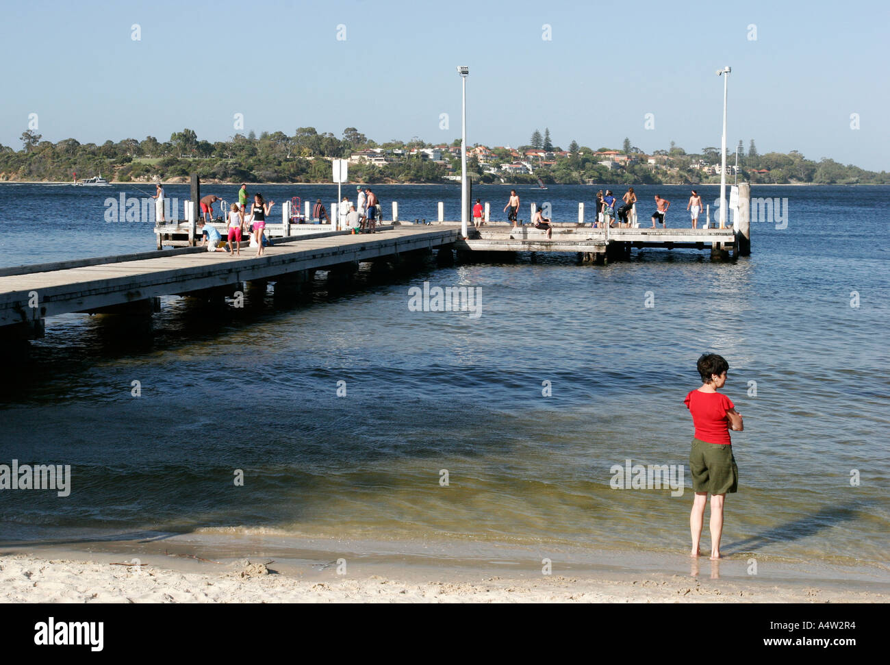 The Jetty or pier at Point walter on the Swan River Perth Western ...