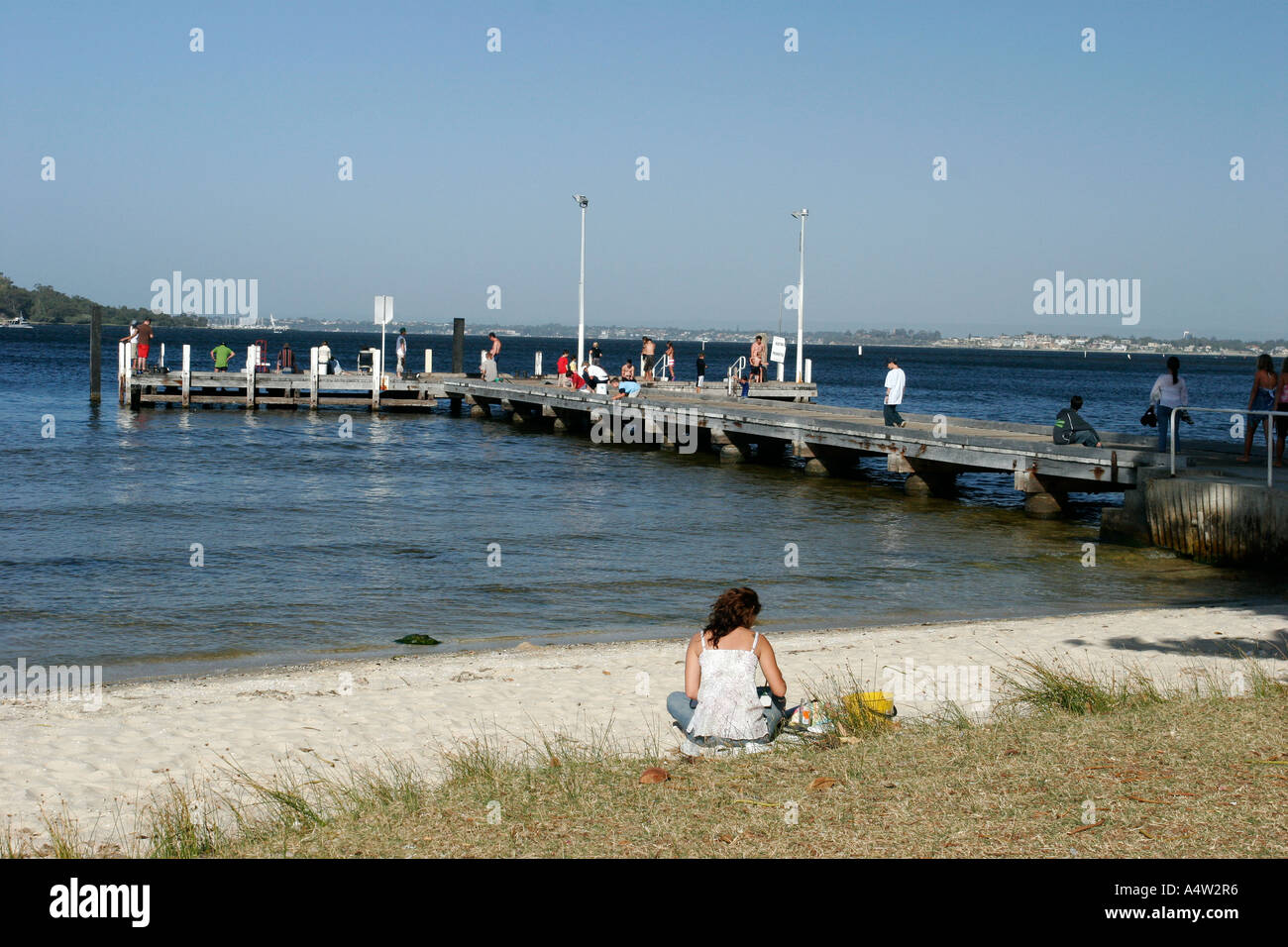 The pier at Point walter on the Swan River Perth Western Australia ...