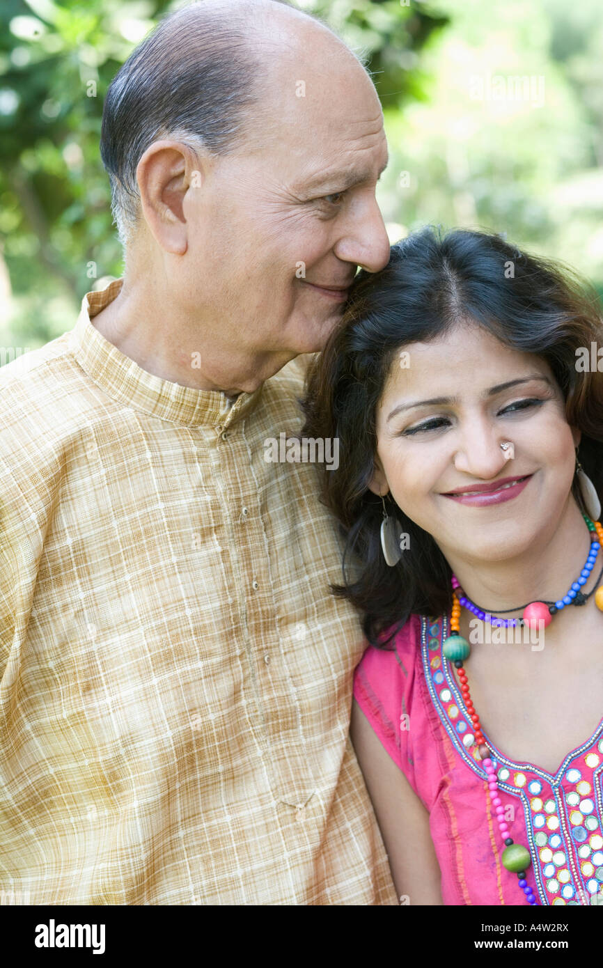 Indian father kissing daughter hi-res stock photography and images - Alamy