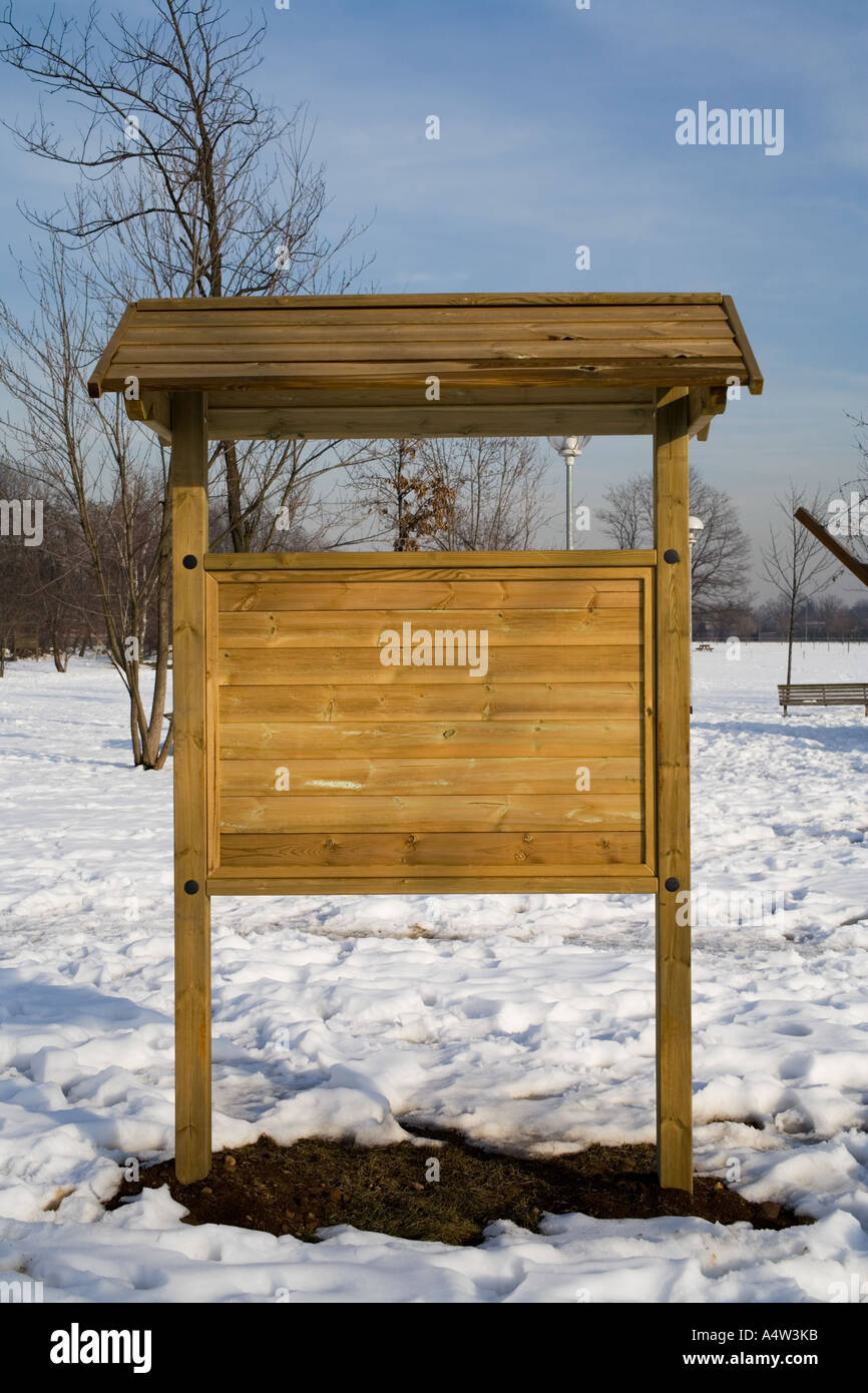 Wooden notice board Stock Photo - Alamy