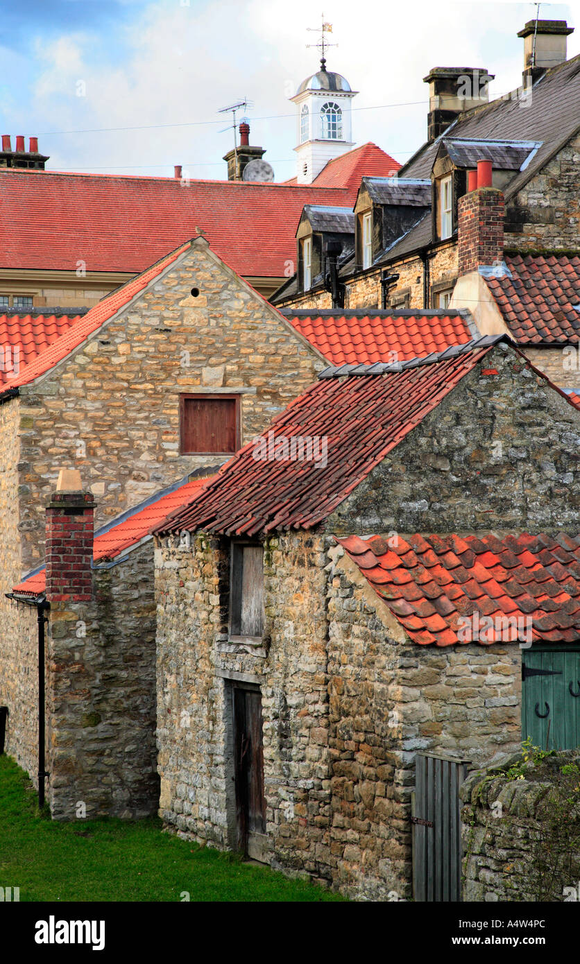 Roofscape from Castlegate showing the rear of the Market Place Helmsley ...