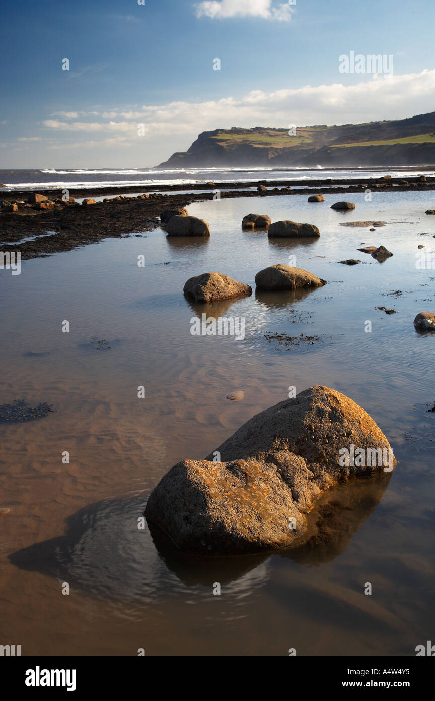 The Beach Robin Hoods Bay looking towards Ravenscar North Yorkshire ...