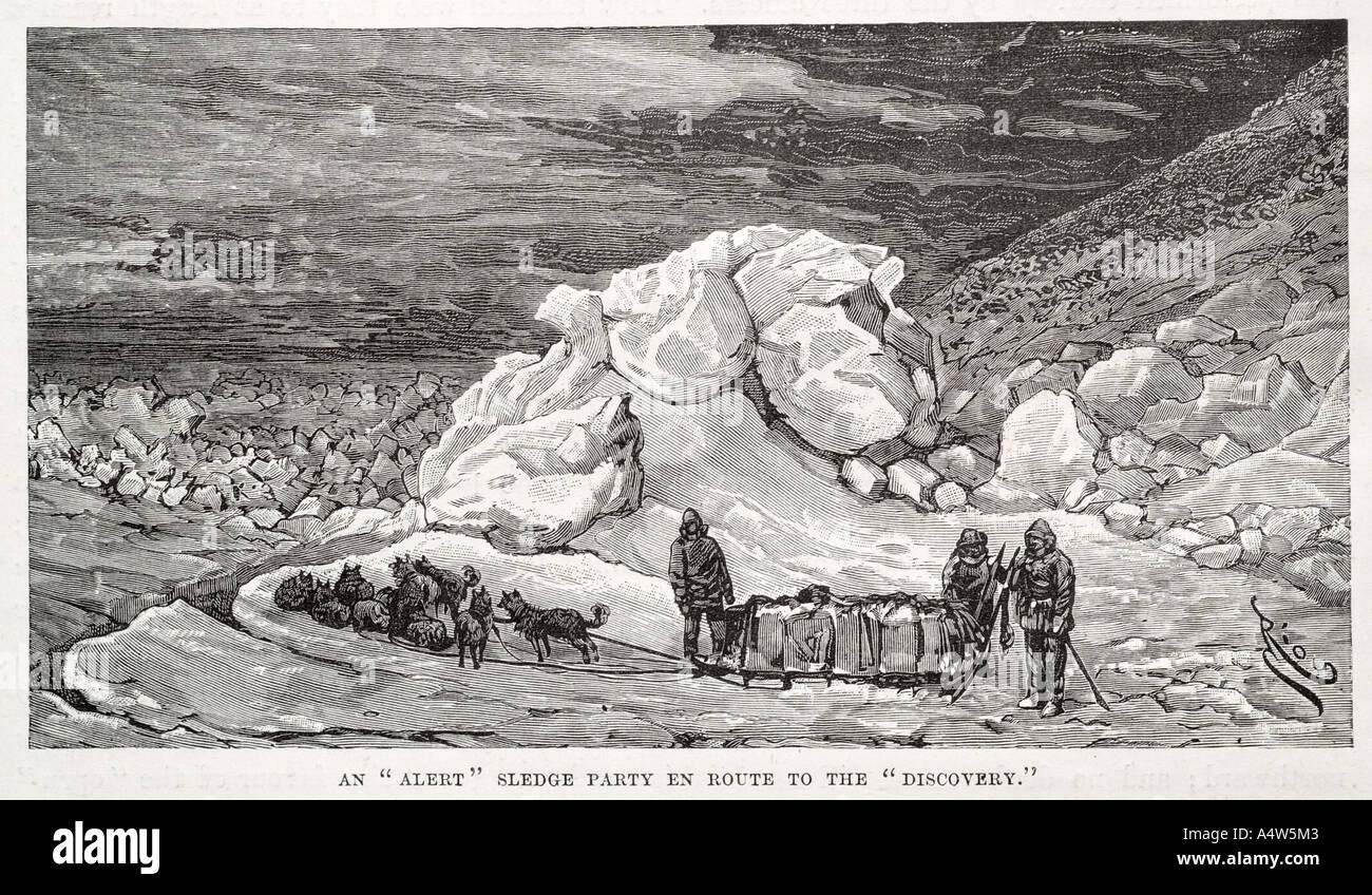 Eskimo Inuit native Canadian supply supplies ice snow sledge husky dog ...