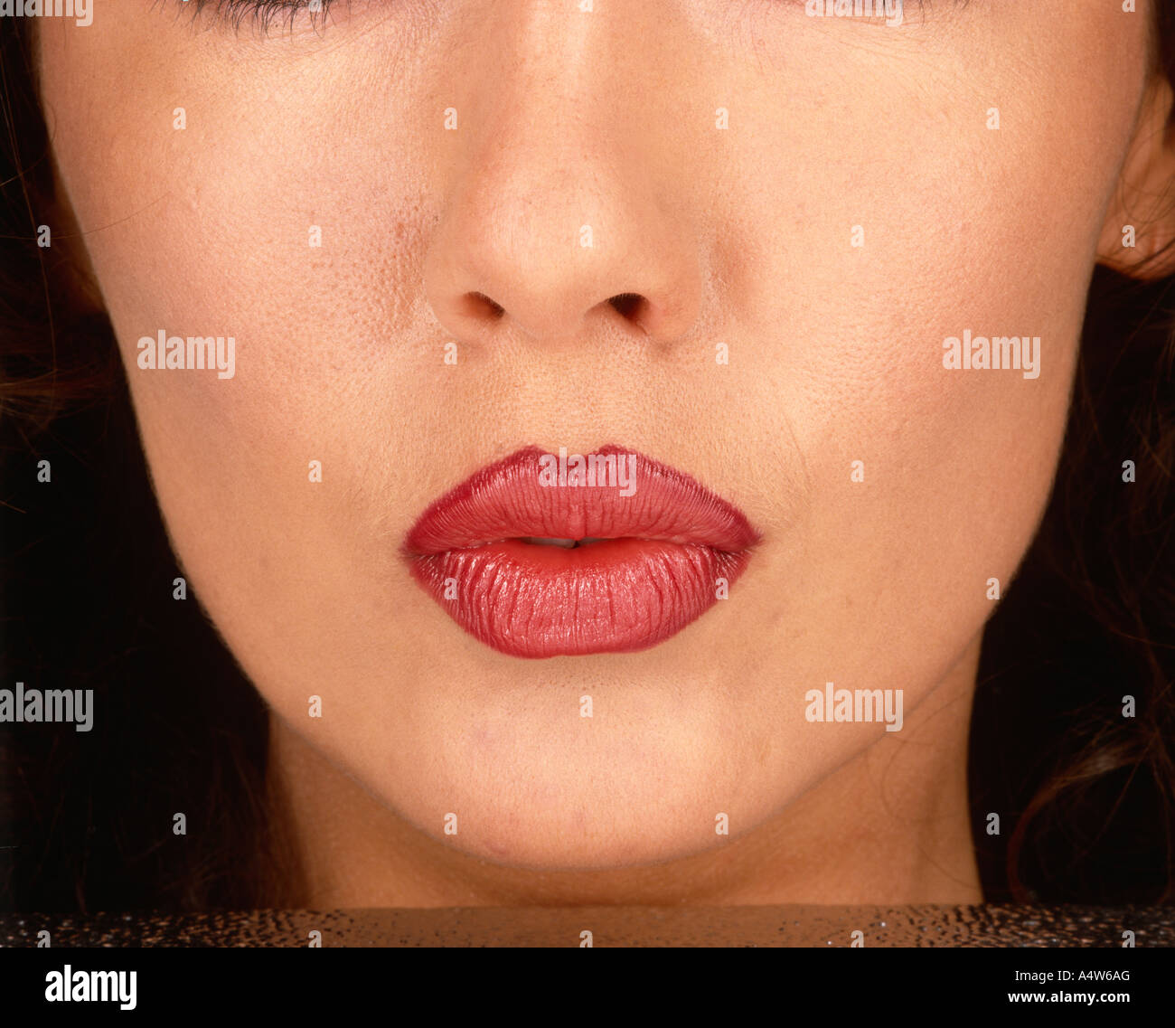 Lips pout mouth close up hi-res stock photography and images - Alamy
